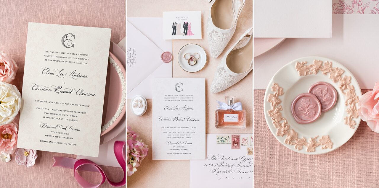 Elevated Pink-Inspired Nashville Wedding | Full Service Calligraphy