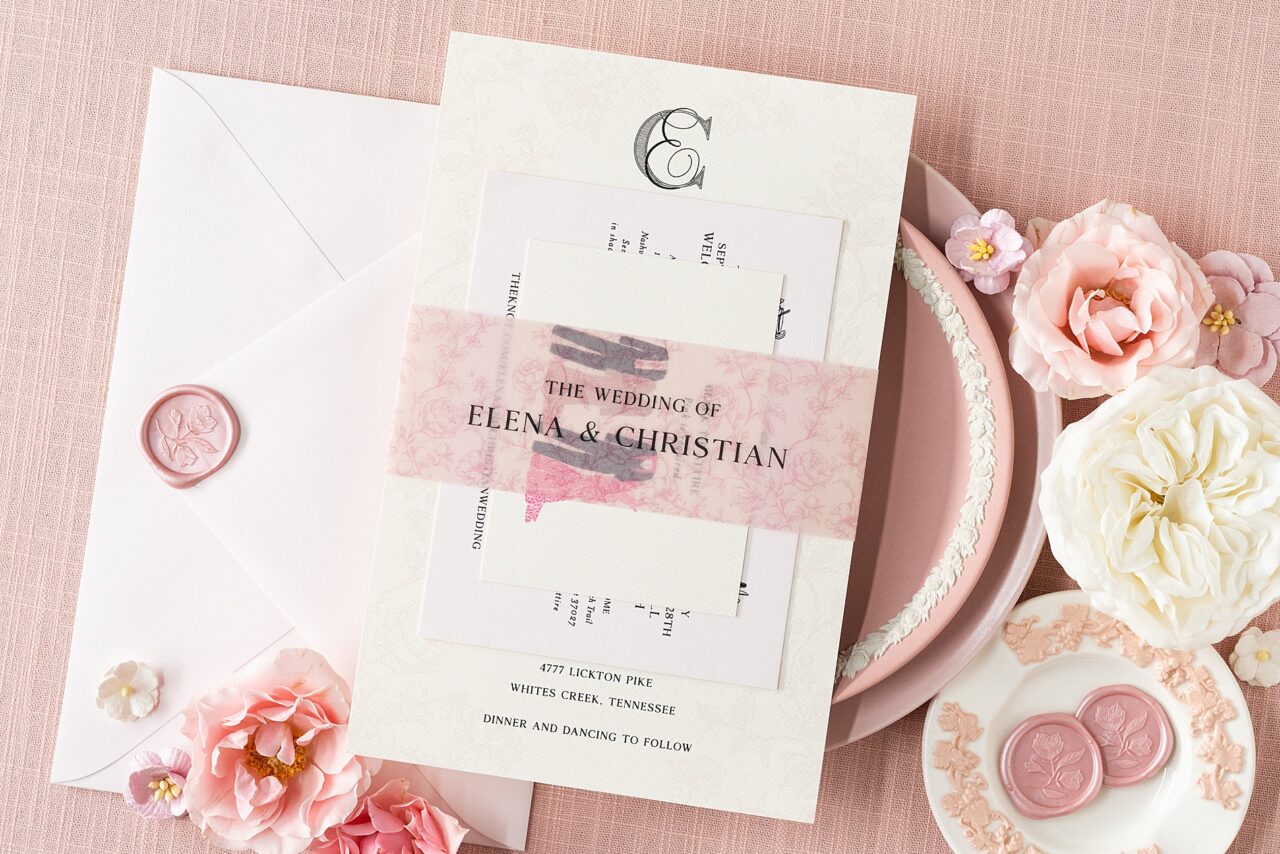 Elevated Pink-Inspired Nashville Wedding | Full Service Calligraphy