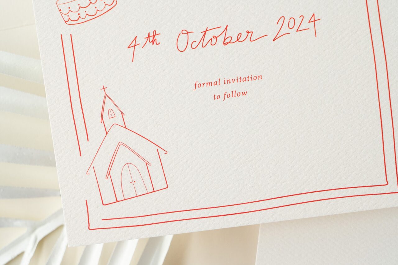 Custom Save The Dates by White Ink Calligraphy in Nashville